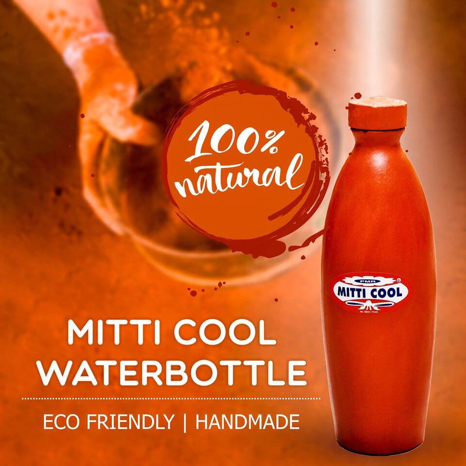 Mitticool Earthen Clay Water Bottle (1 Litre) | Buy Clay Water Bottle ...