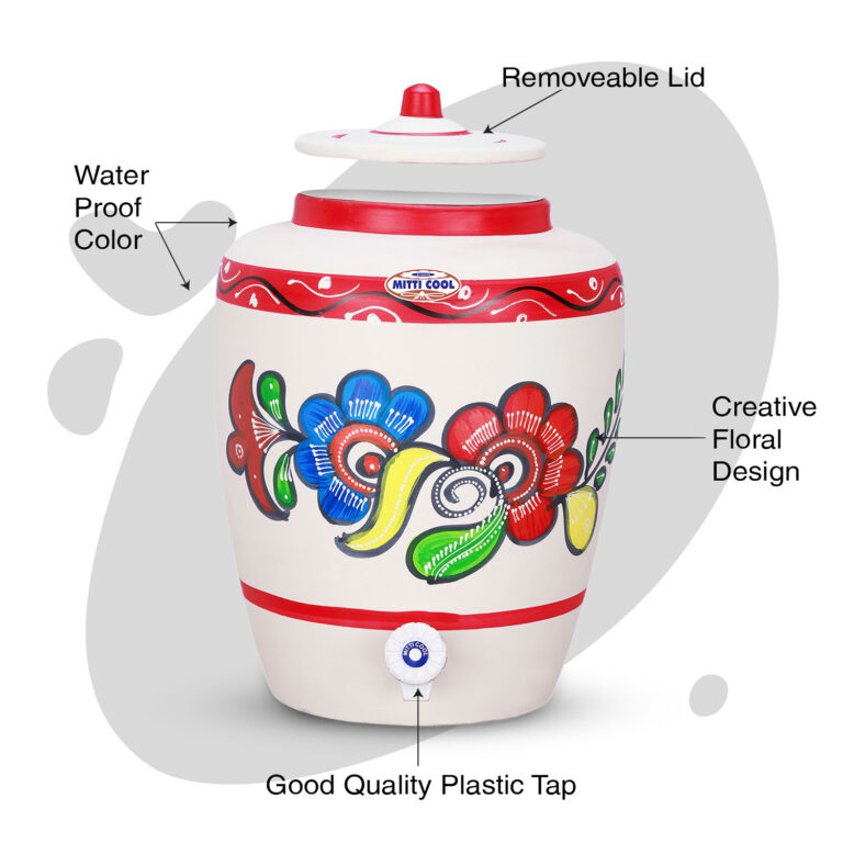Clay Water Pot 6.5 Liters – Mitticool