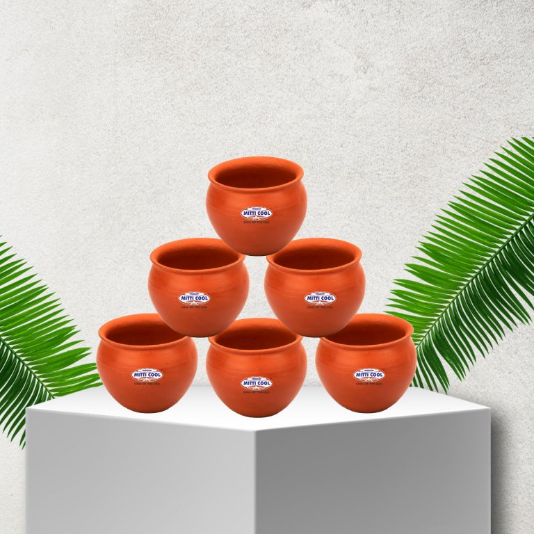 Earthen Clay Curd Pot with Cap | Buy Clay Curd Pot Online