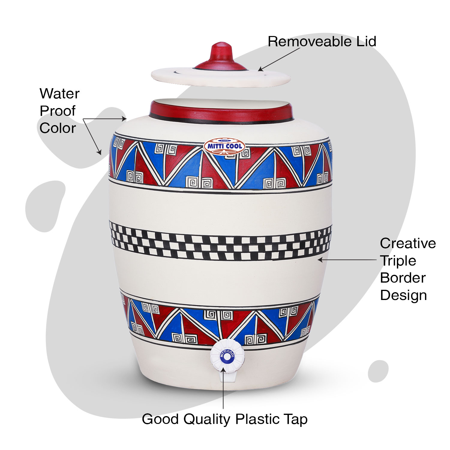 Clay Water Pot 6.5 Liters - Mitticool